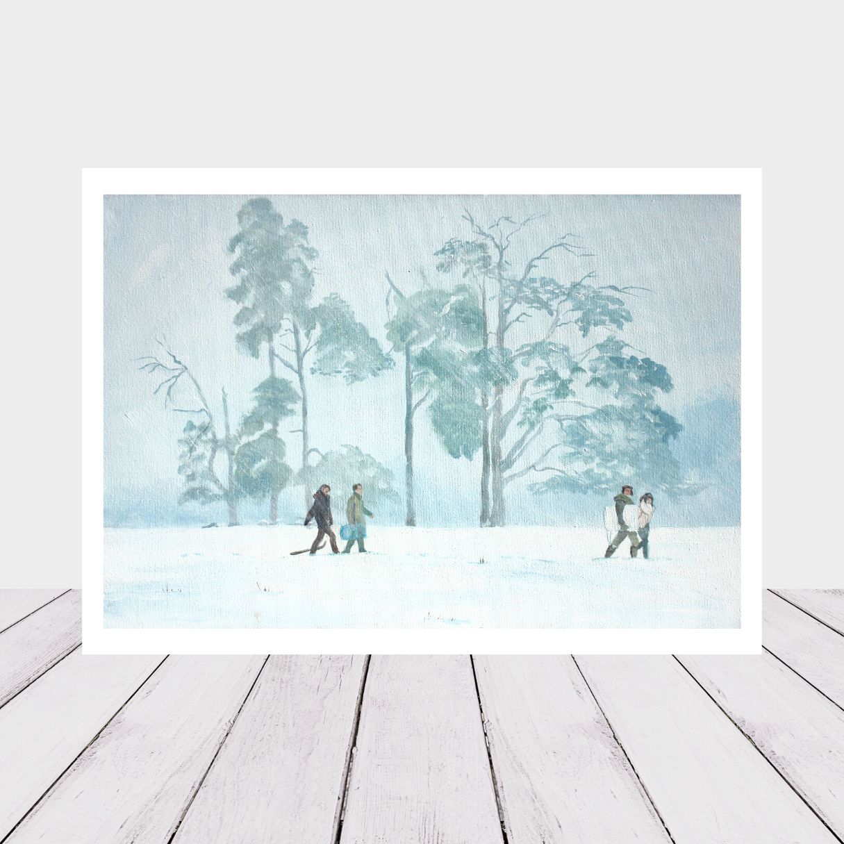 "Blizzard on Denne Hill" landscape of Horsham in snow - greeting card ...