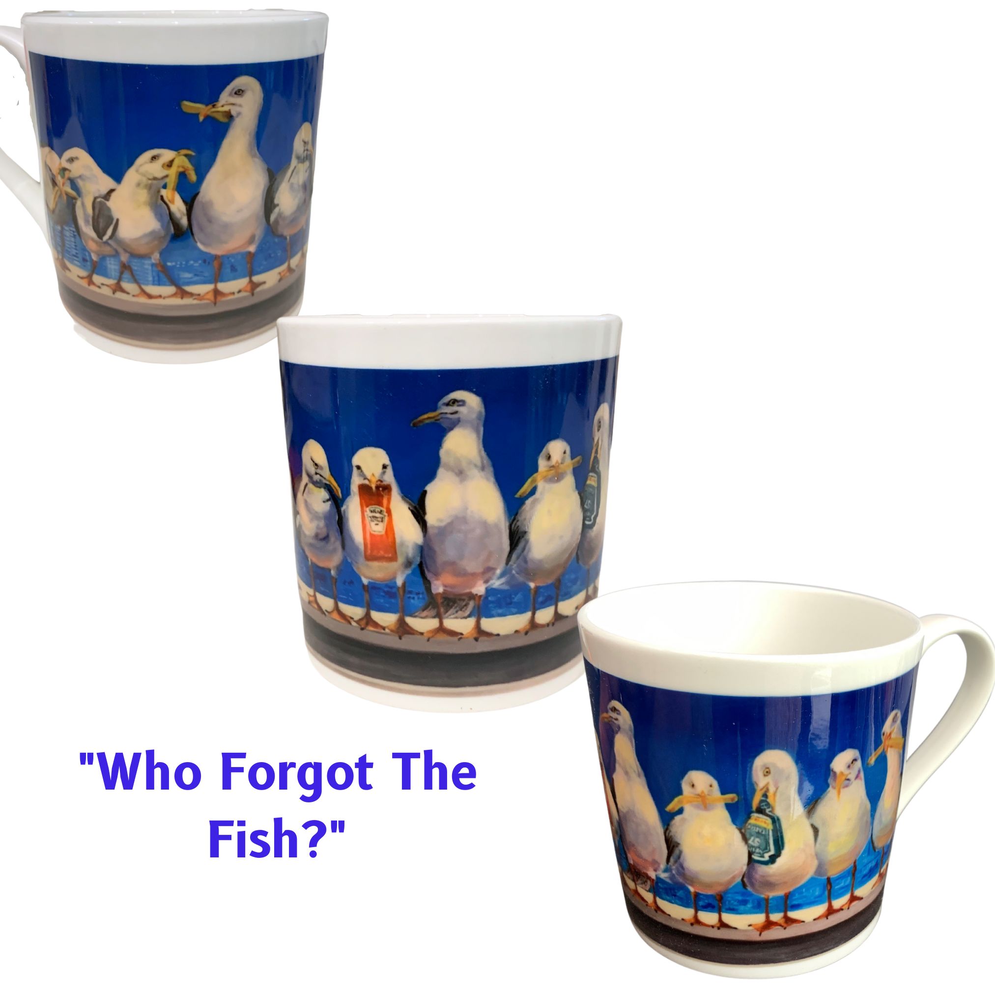 Seagull Mug - Fine Bone China- "Who Forgot The Ice Cream?" - Cherry ...